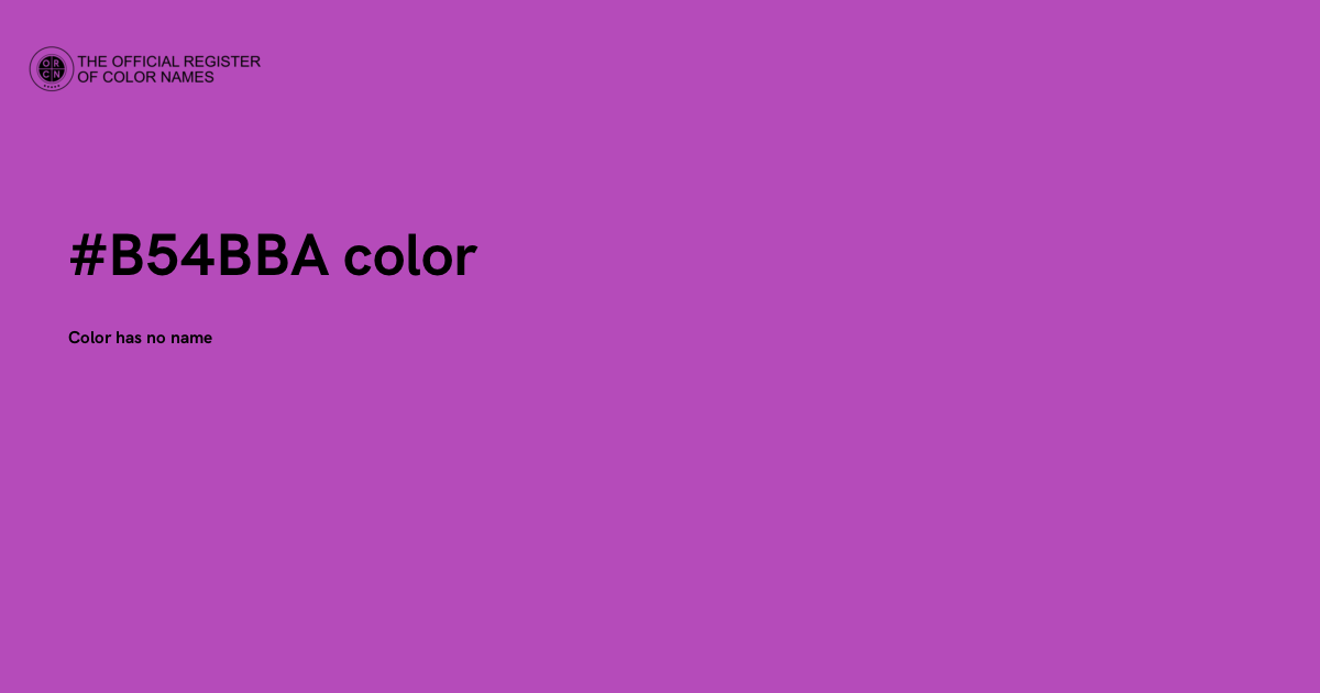 Color #B54BBA - The Official Register of Color Names
