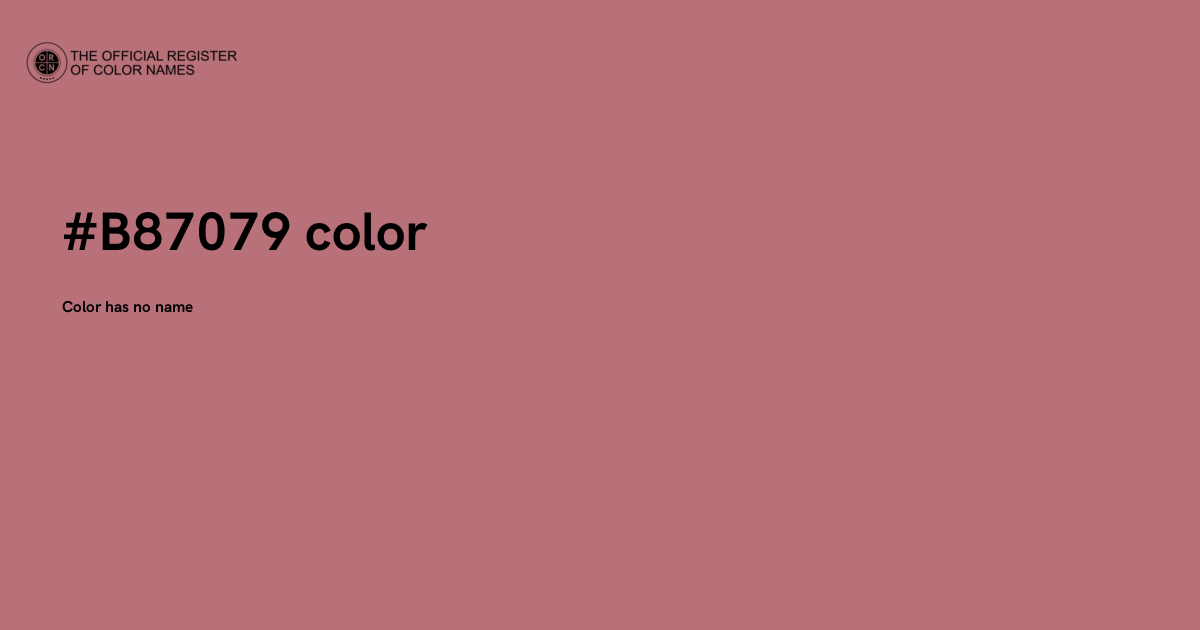 Tilly Rose color - #B87079 - The Official Register of Color Names
