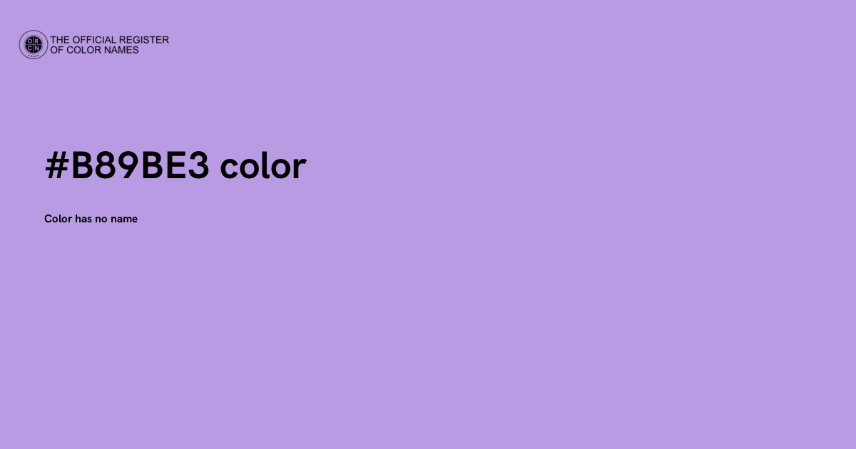 Color #B89BE3 - The Official Register of Color Names