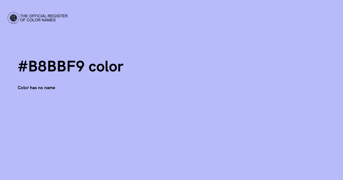 Color #B8BBF9 - The Official Register of Color Names