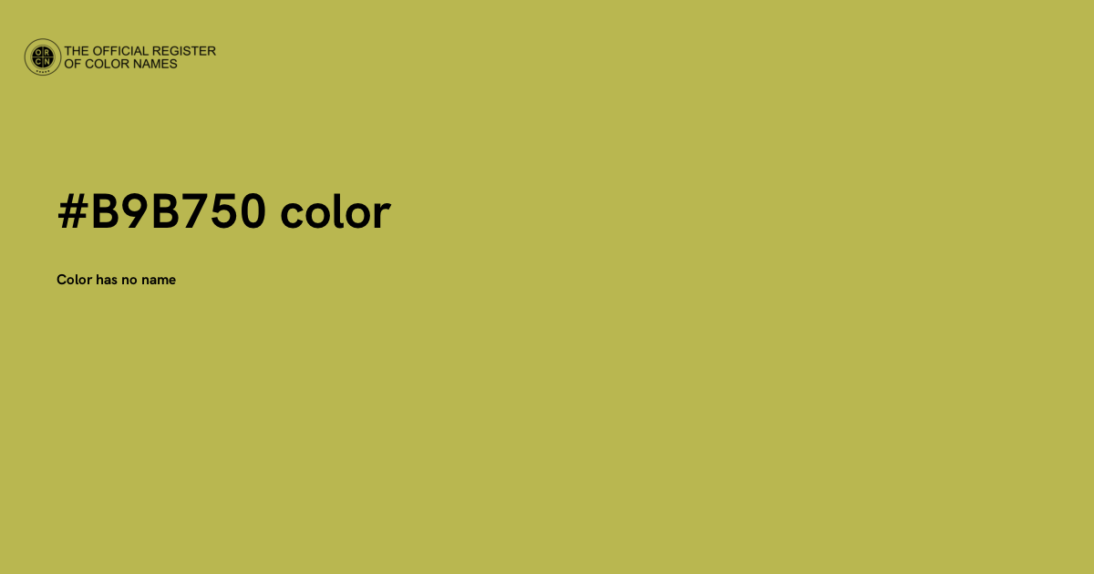Color #B9B750 - The Official Register of Color Names