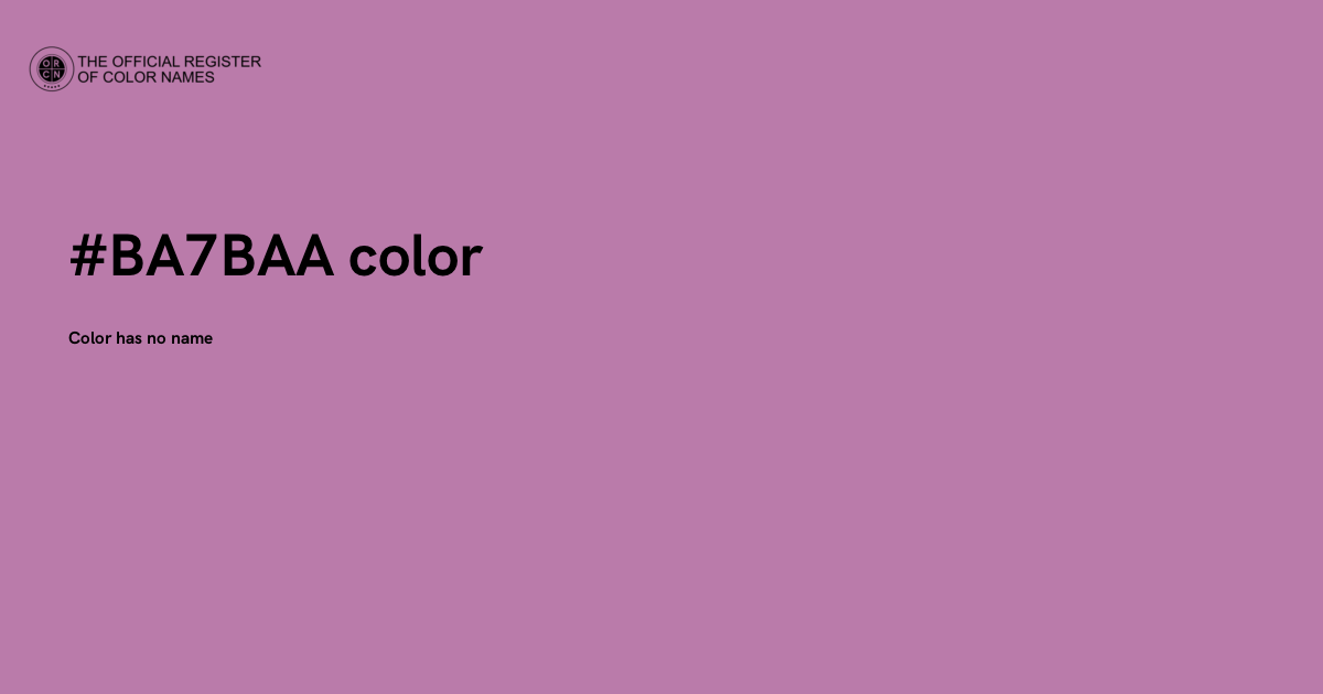 Color #BA7BAA - The Official Register of Color Names