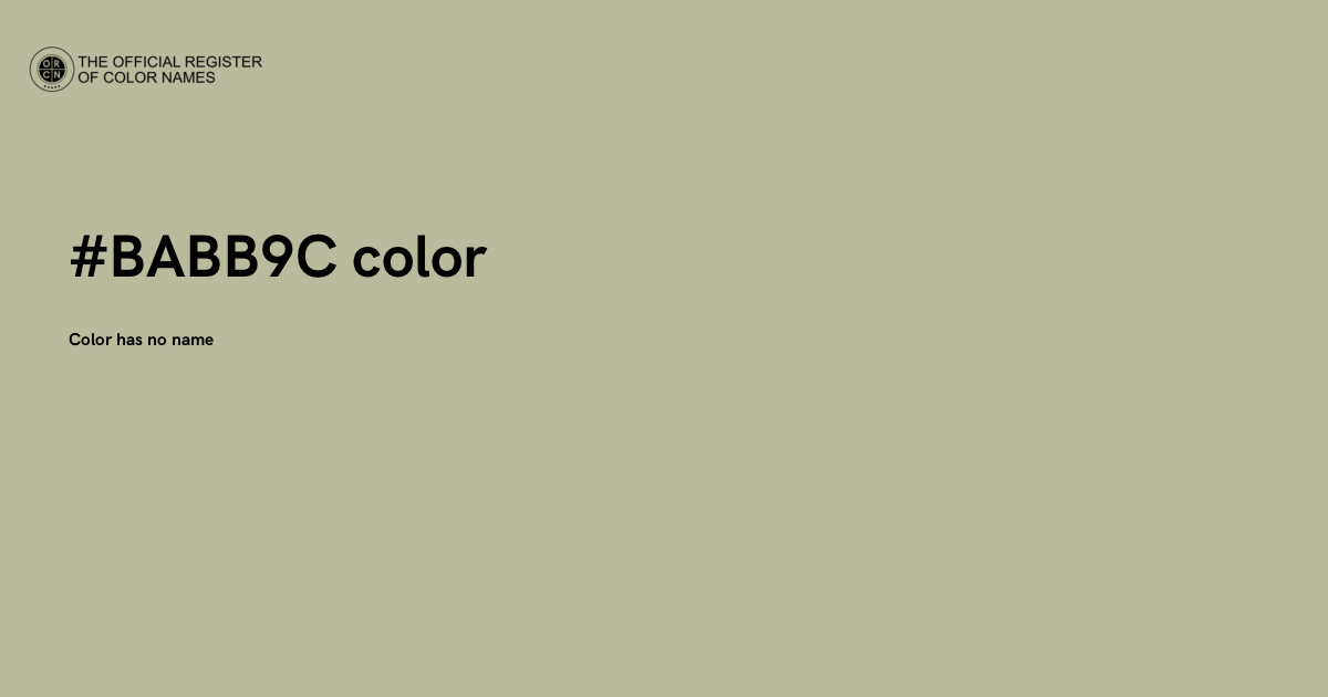 Color #BABB9C - The Official Register of Color Names
