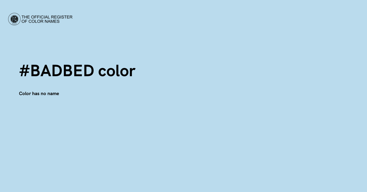 Color #BADBED - The Official Register of Color Names