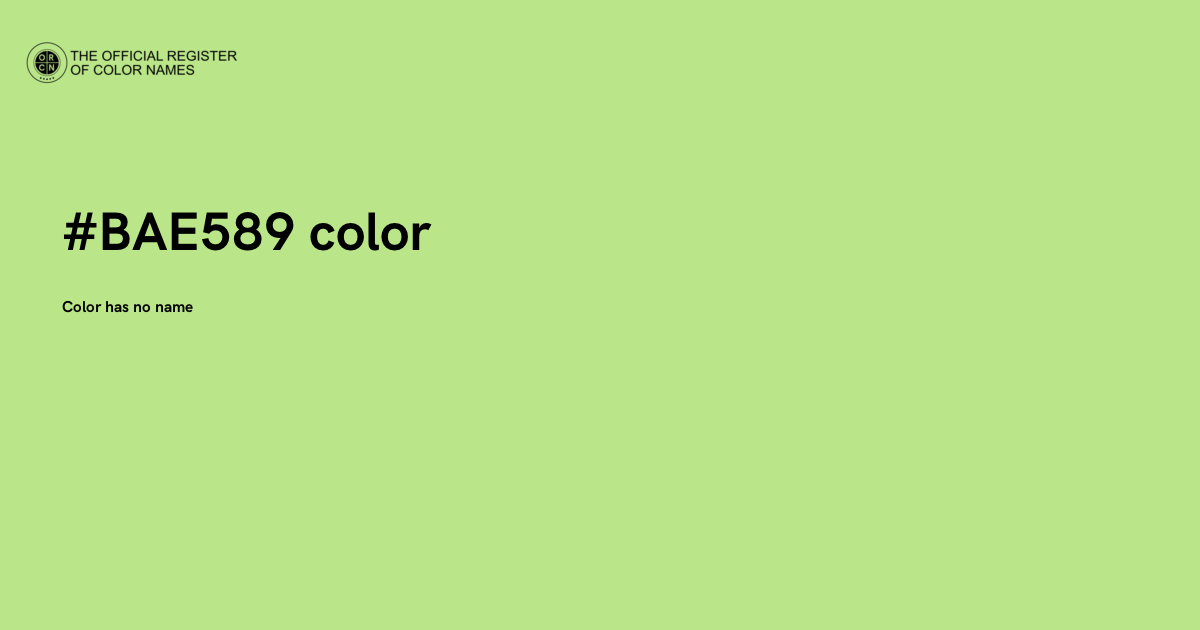 Color #BAE589 - The Official Register of Color Names