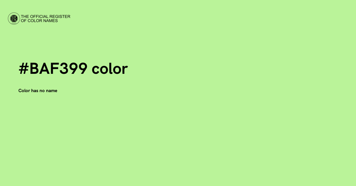 Color #BAF399 - The Official Register of Color Names