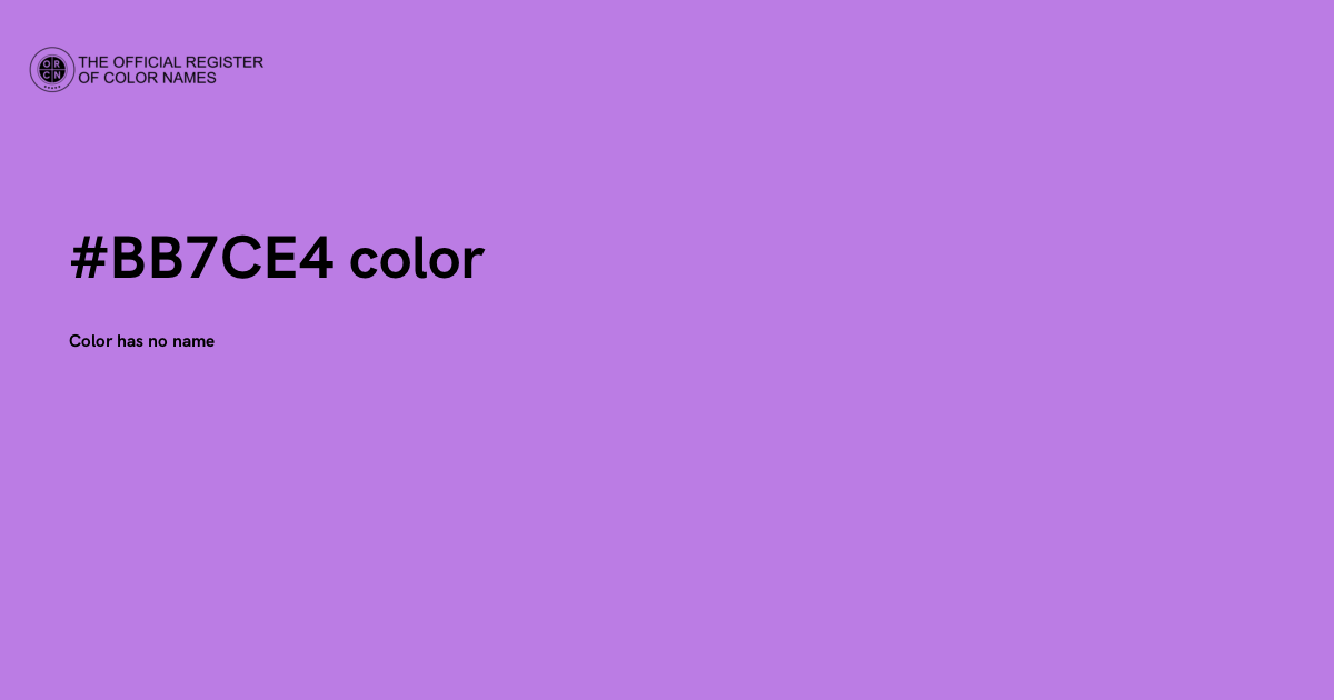 Color #BB7CE4 - The Official Register of Color Names