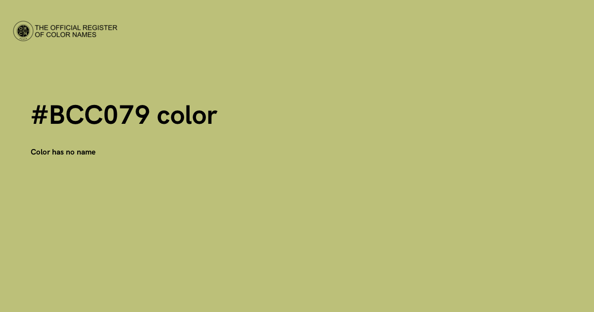 Color #BCC079 - The Official Register of Color Names