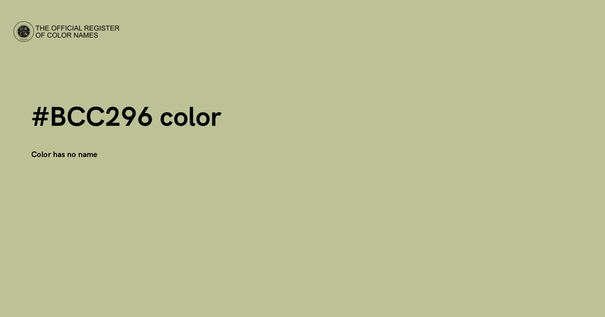 Color #BCC296 - The Official Register of Color Names