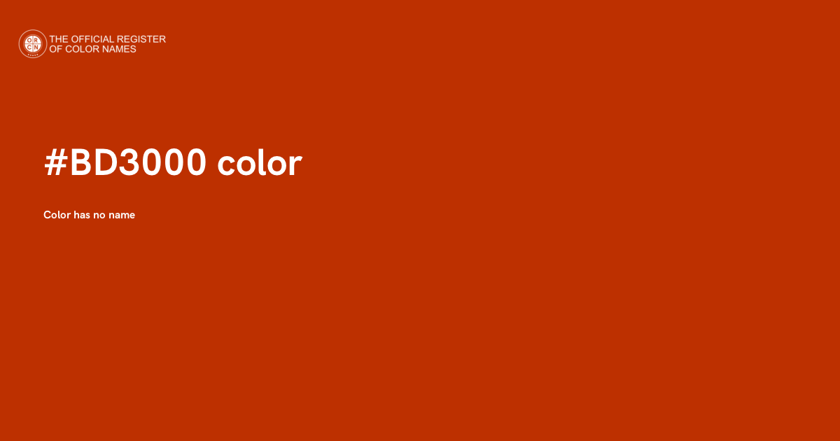 Lemon Iced Tea color - #BD3000 - The Official Register of Color Names