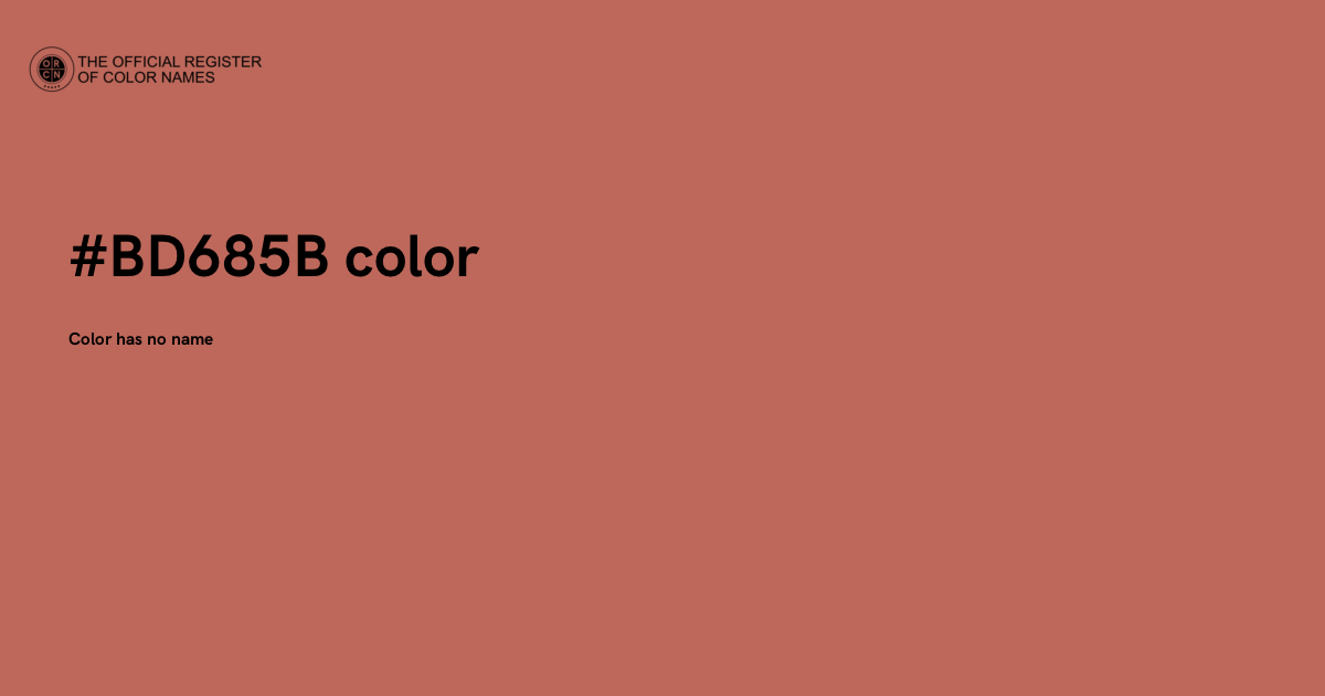 Color #BD685B - The Official Register of Color Names