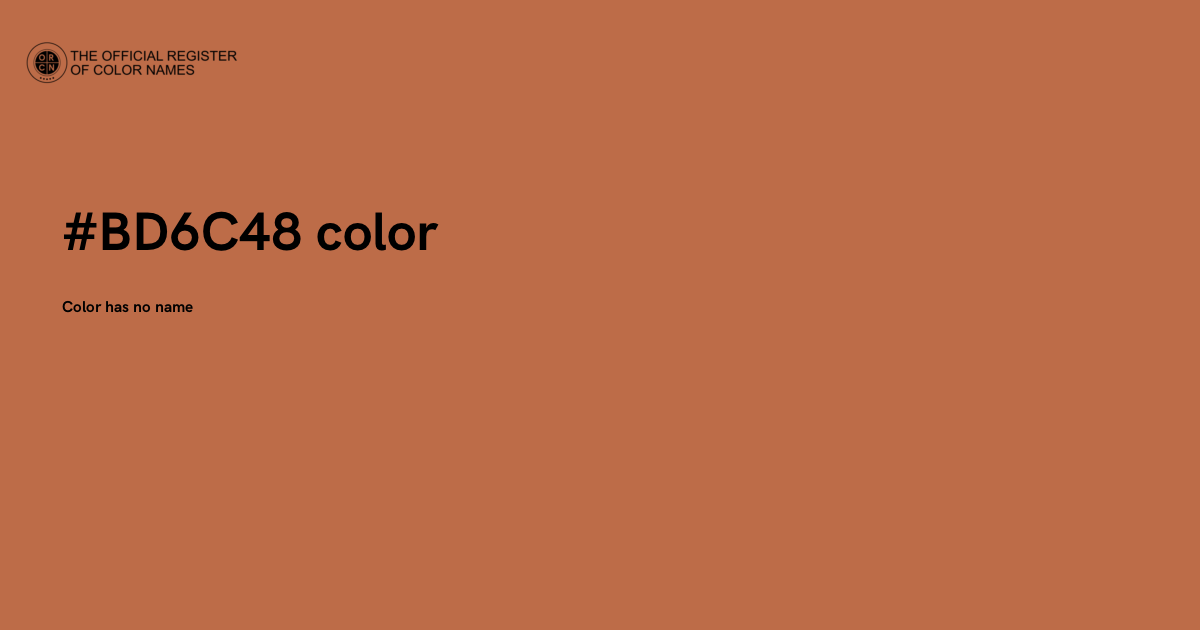 Adobe color - #BD6C48 - The Official Register of Color Names