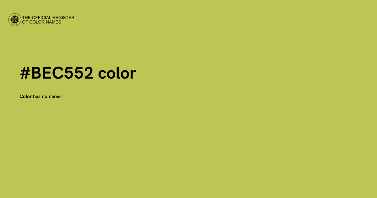Color #BEC552 - The Official Register of Color Names