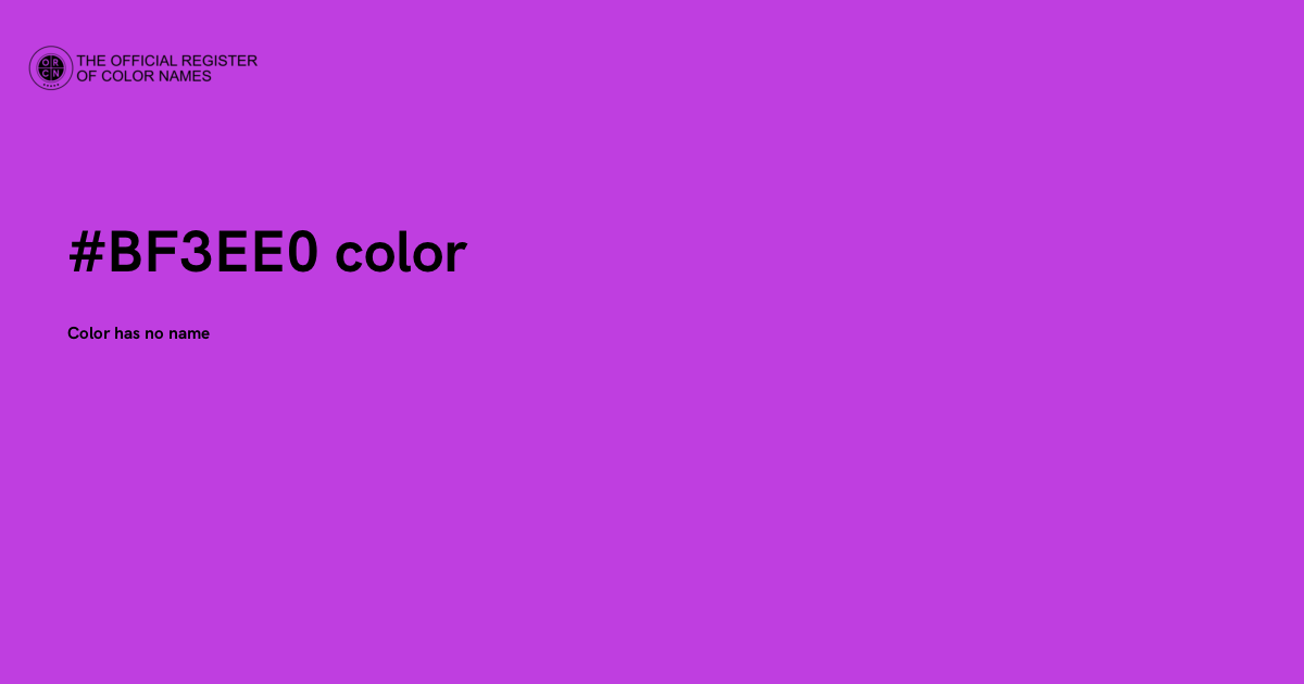Color #BF3EE0 - The Official Register of Color Names