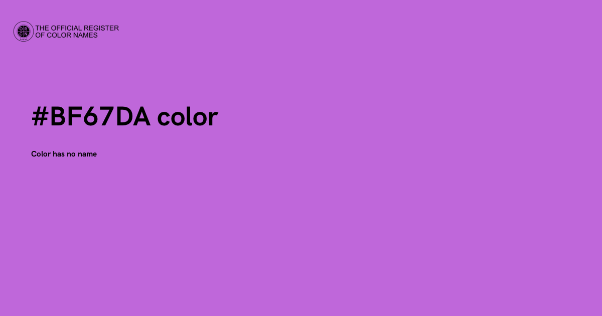 Color #BF67DA - The Official Register of Color Names