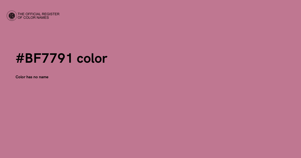 Color #BF7791 - The Official Register of Color Names