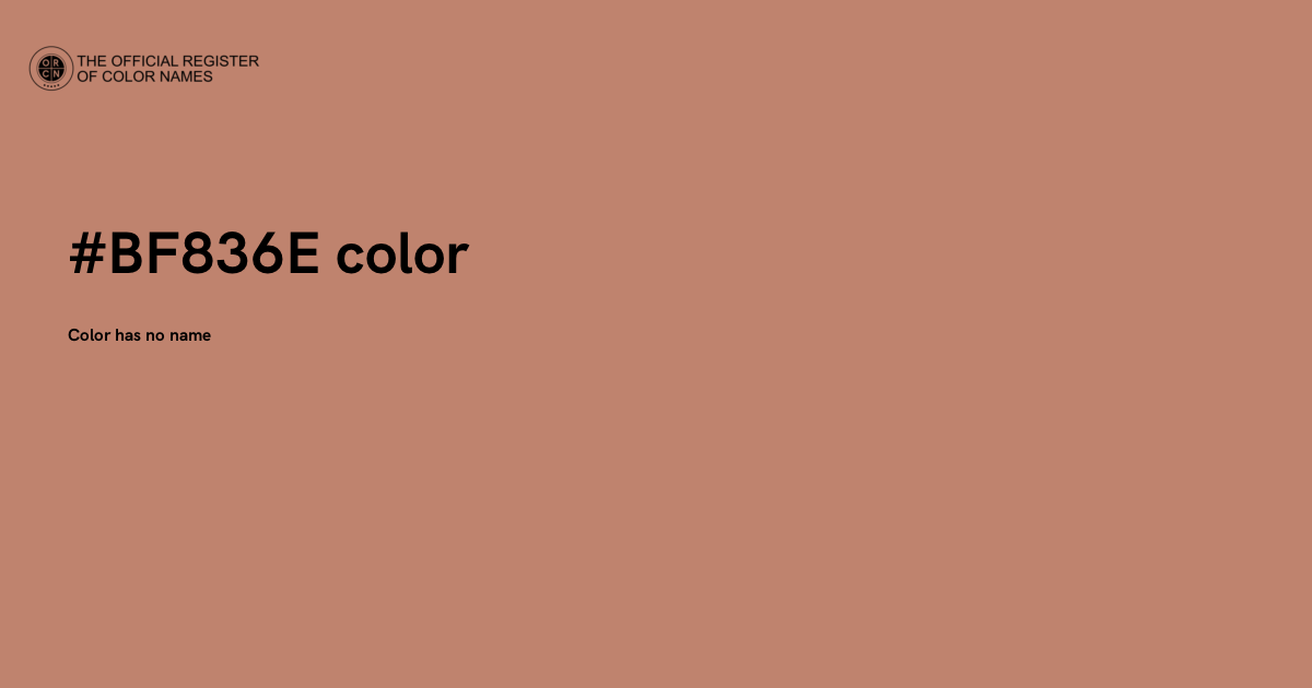 Color #BF836E - The Official Register of Color Names