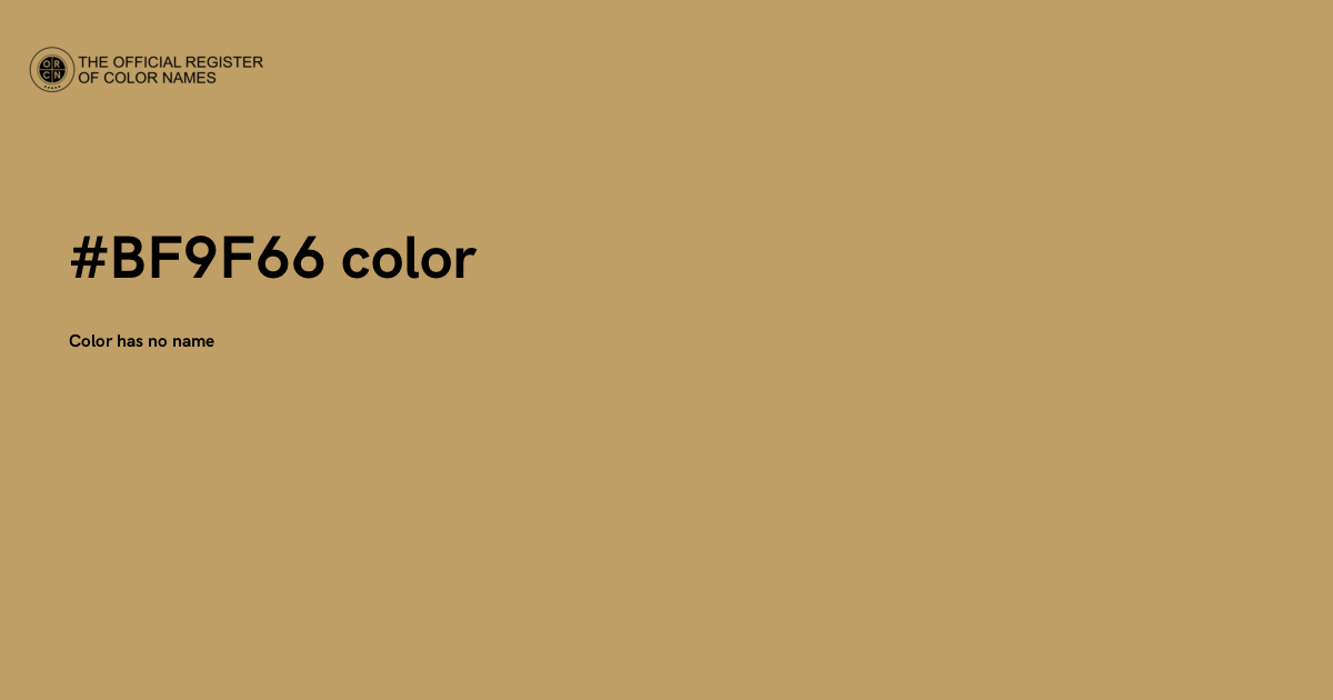 Color #BF9F66 - The Official Register of Color Names