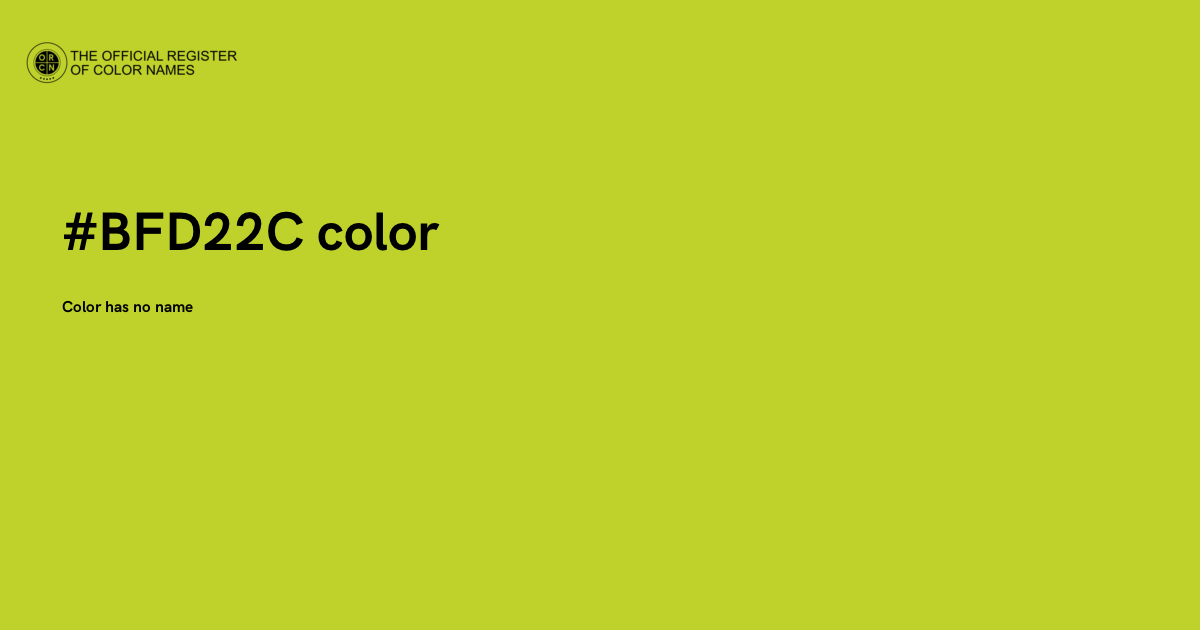 Color #BFD22C - The Official Register of Color Names