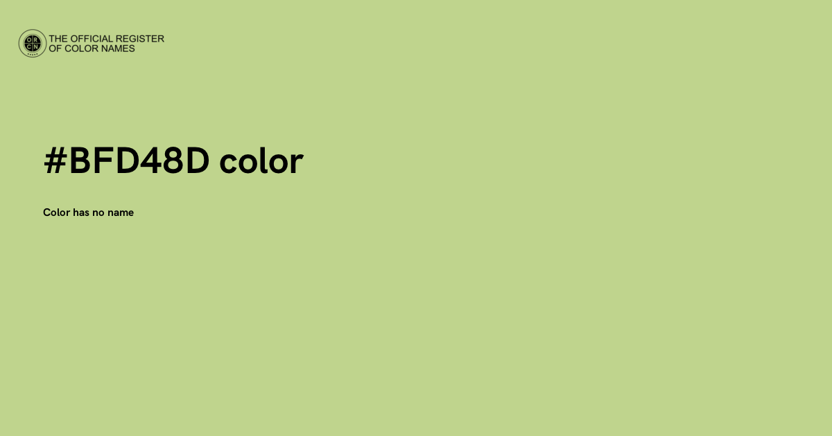 Color #BFD48D - The Official Register of Color Names