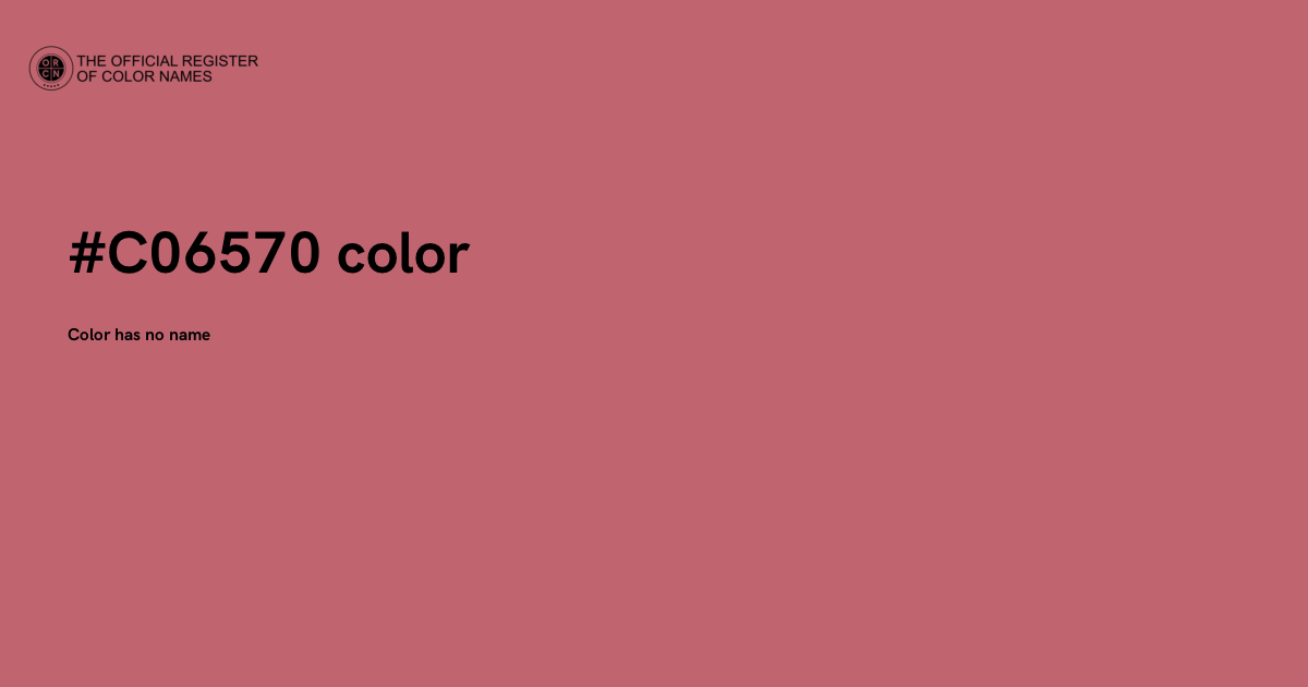 Color #C06570 - The Official Register of Color Names