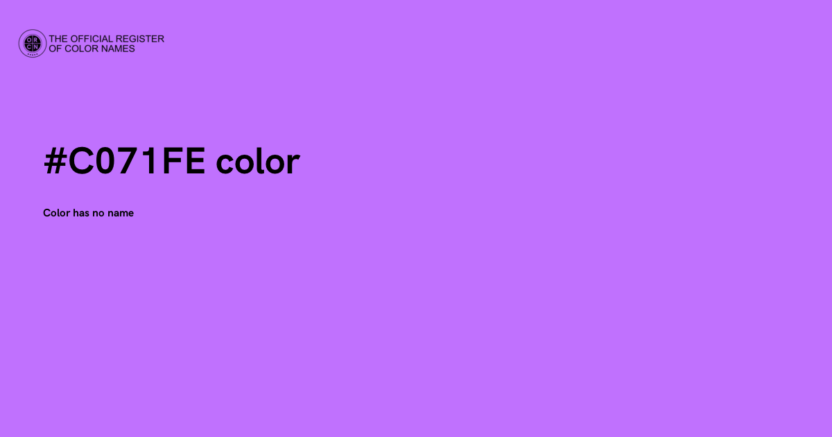 Easter Purple color - #C071FE - The Official Register of Color Names