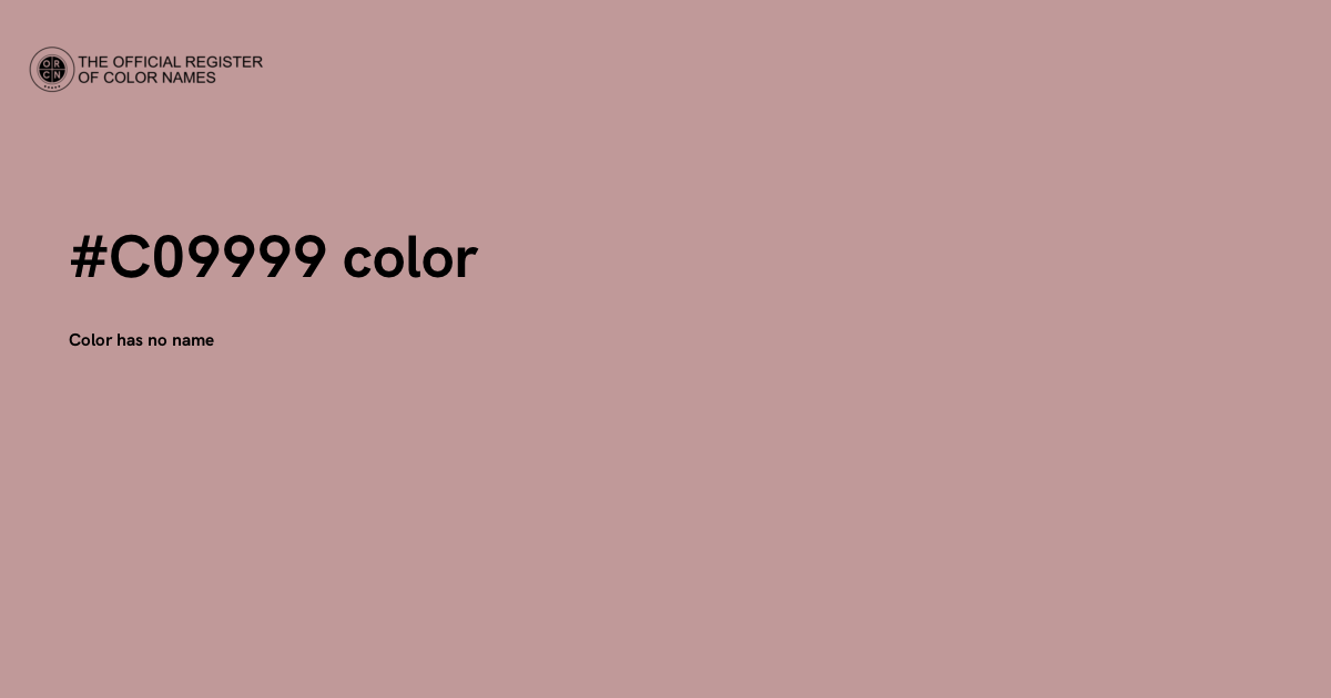 Tuscany color - #C09999 - The Official Register of Color Names