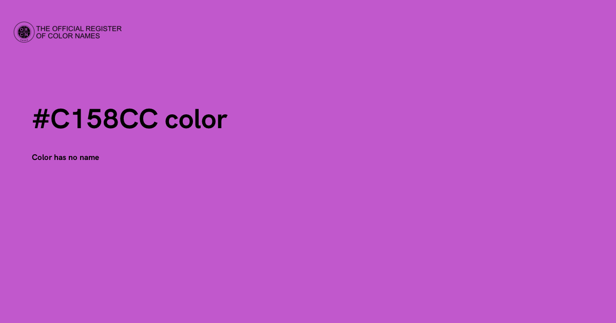Color #C158CC - The Official Register of Color Names