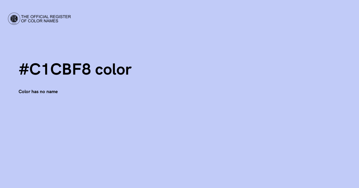 Color #C1CBF8 - The Official Register of Color Names