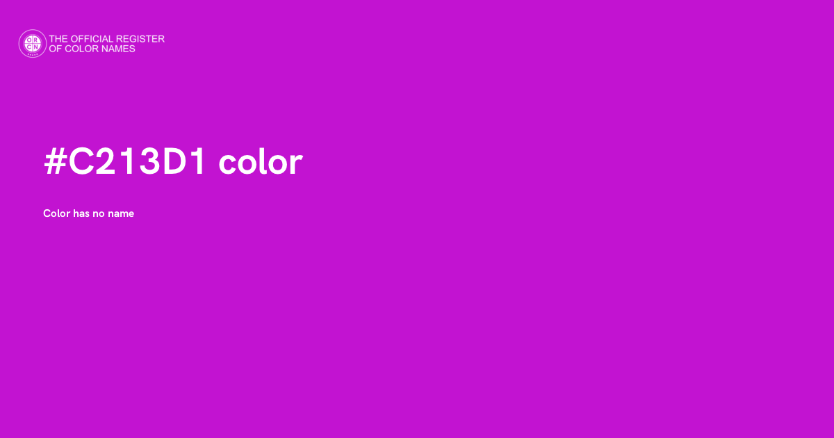 Color #C213D1 - The Official Register of Color Names