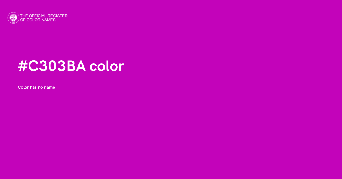 Color #C303BA - The Official Register of Color Names