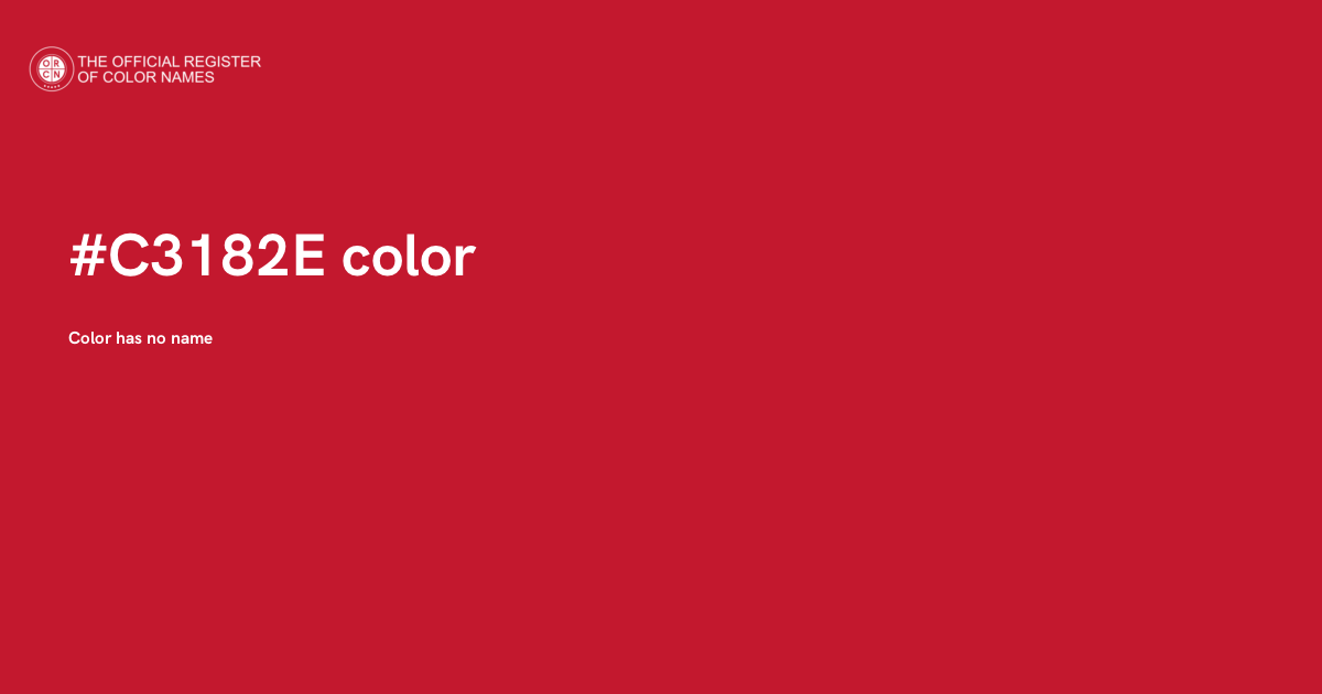 Color #C3182E - The Official Register of Color Names