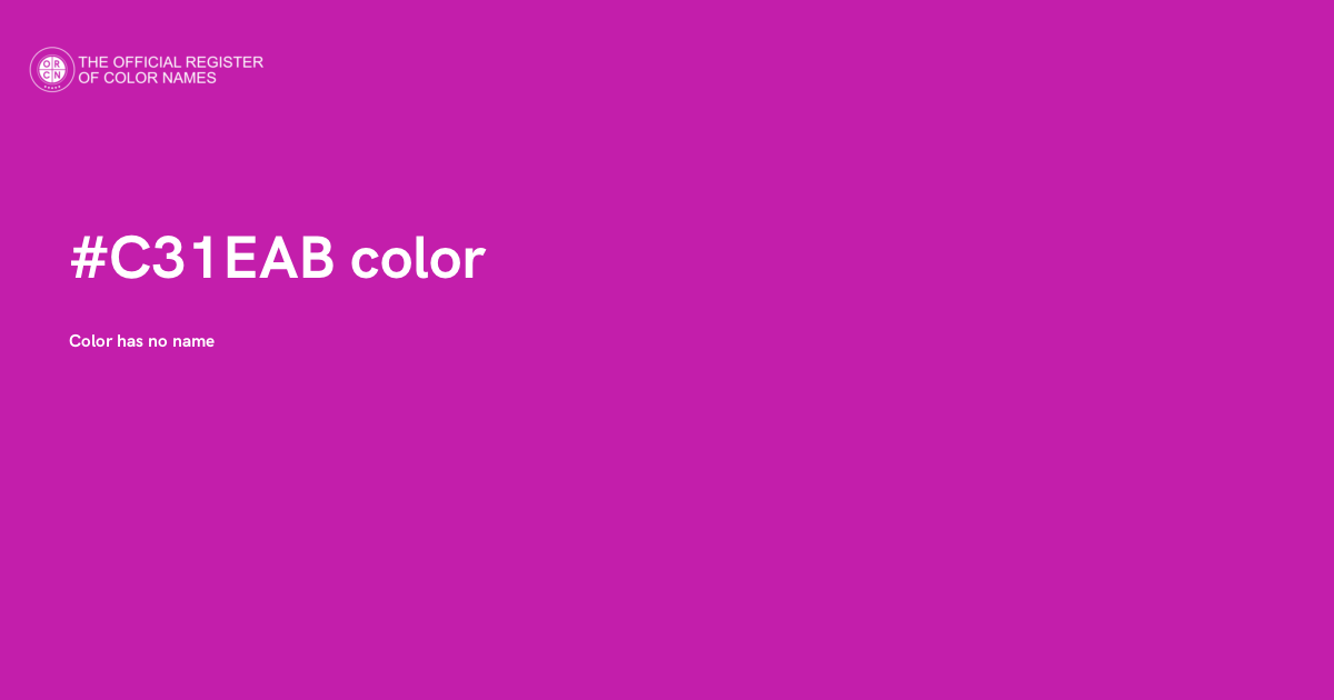 Color #C31EAB - The Official Register of Color Names