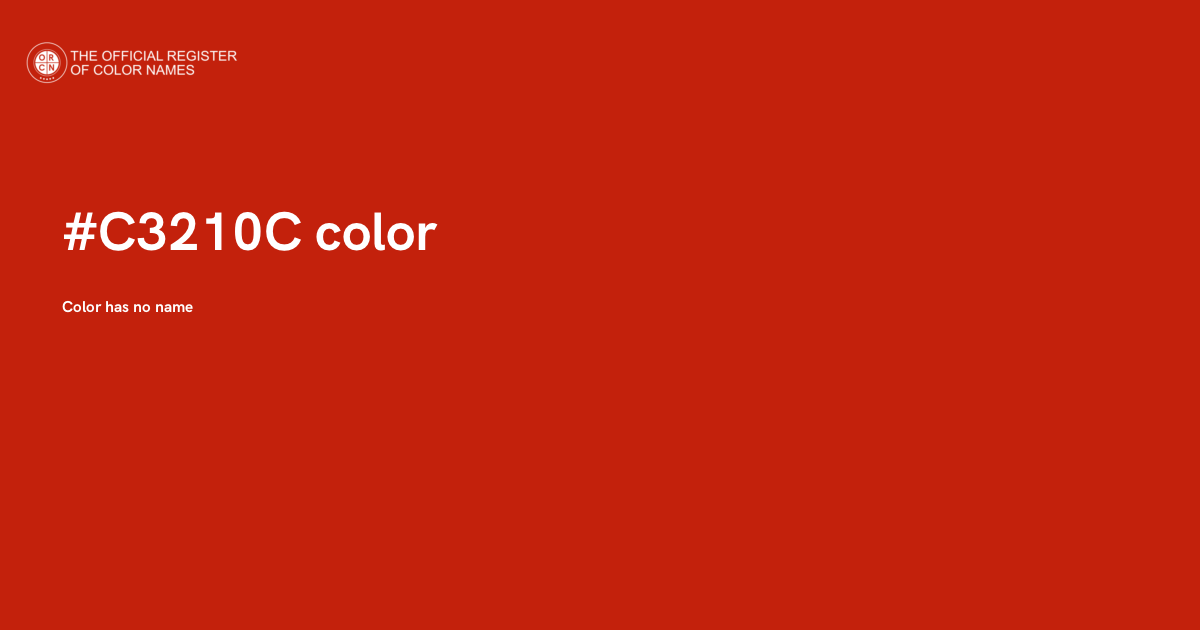 Color #C3210C - The Official Register of Color Names