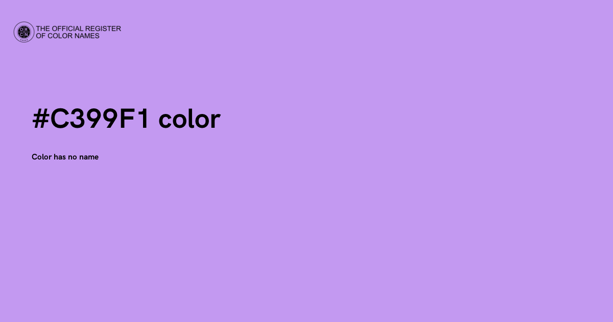 Color #C399F1 - The Official Register of Color Names