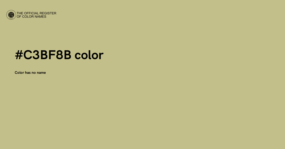 Nirvana color - #C3BF8B - The Official Register of Color Names