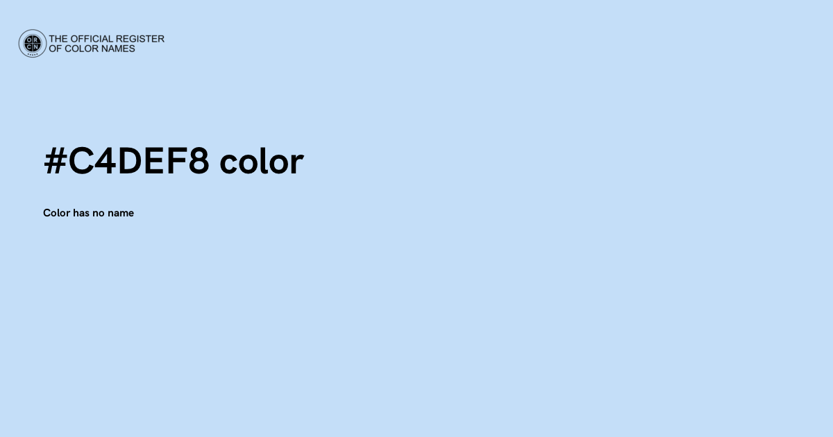 Color #C4DEF8 - The Official Register of Color Names