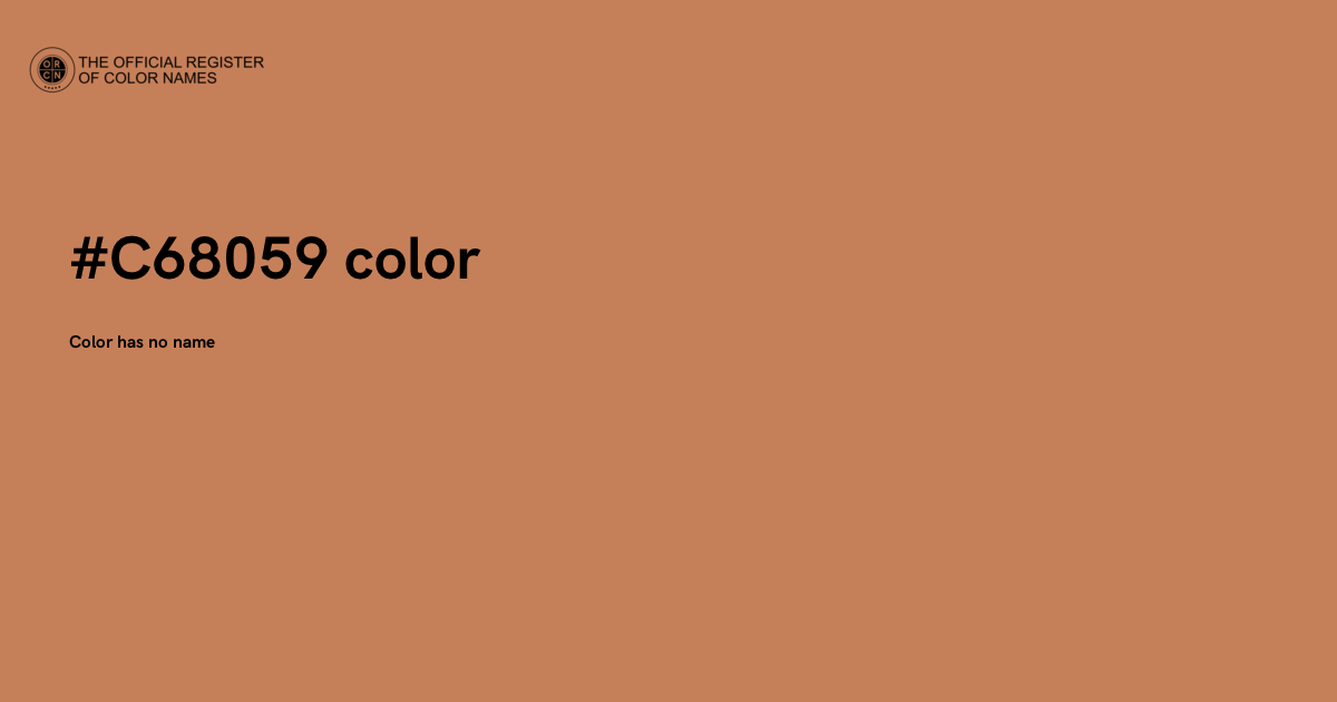 Peach Schnapps color - #C68059 - The Official Register of Color Names