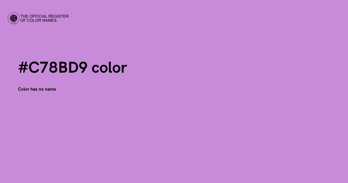 Color #C78BD9 - The Official Register of Color Names
