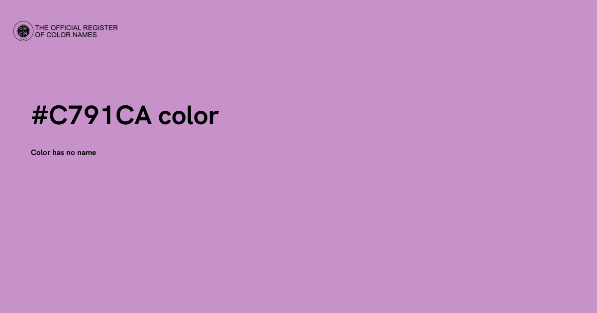 Color #C791CA - The Official Register of Color Names