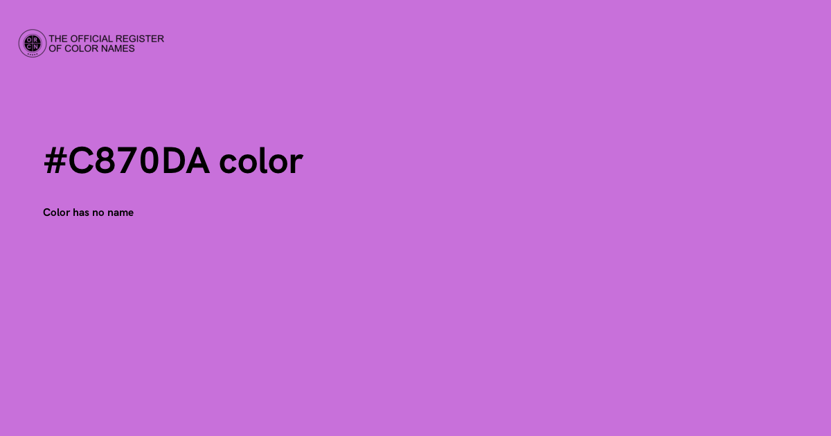 Color #C870DA - The Official Register of Color Names
