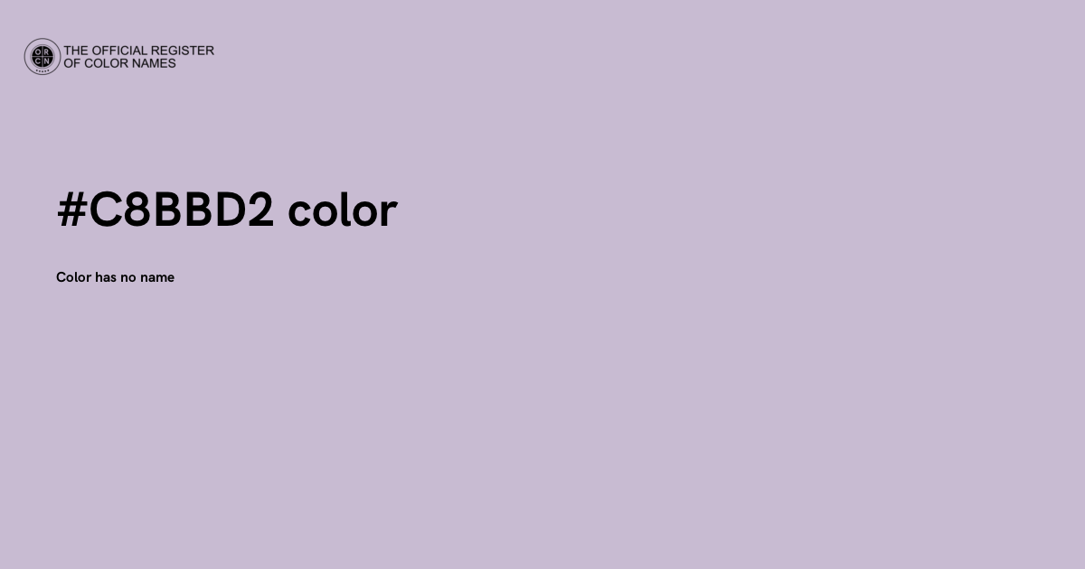 Color #C8BBD2 - The Official Register of Color Names