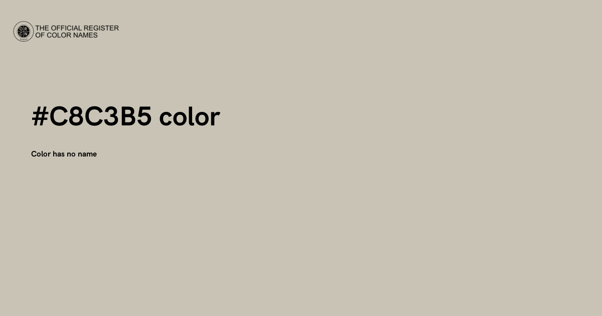 Triple White Pointer color - #C8C3B5 - The Official Register of Color Names