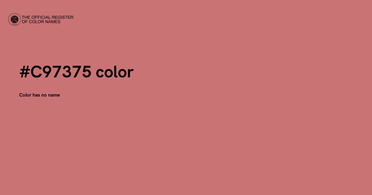Antique Pink color - #C97375 - The Official Register of Color Names