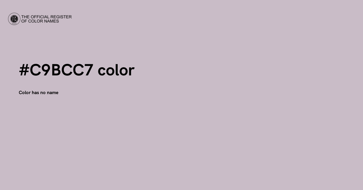 Color #C9BCC7 - The Official Register of Color Names