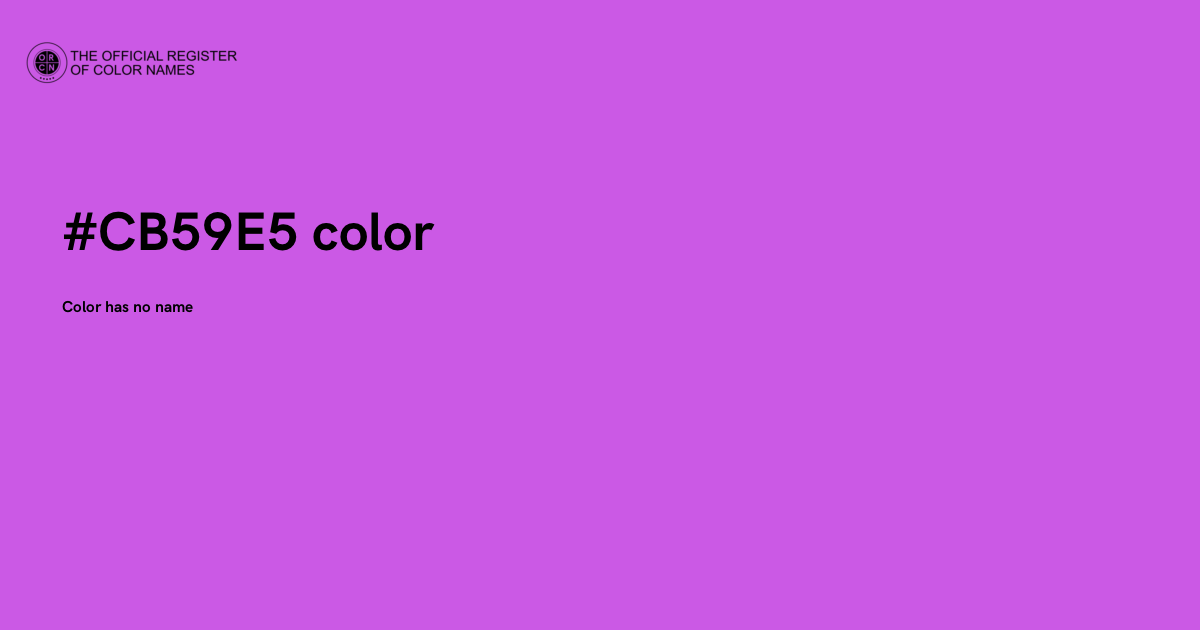 Color #CB59E5 - The Official Register of Color Names