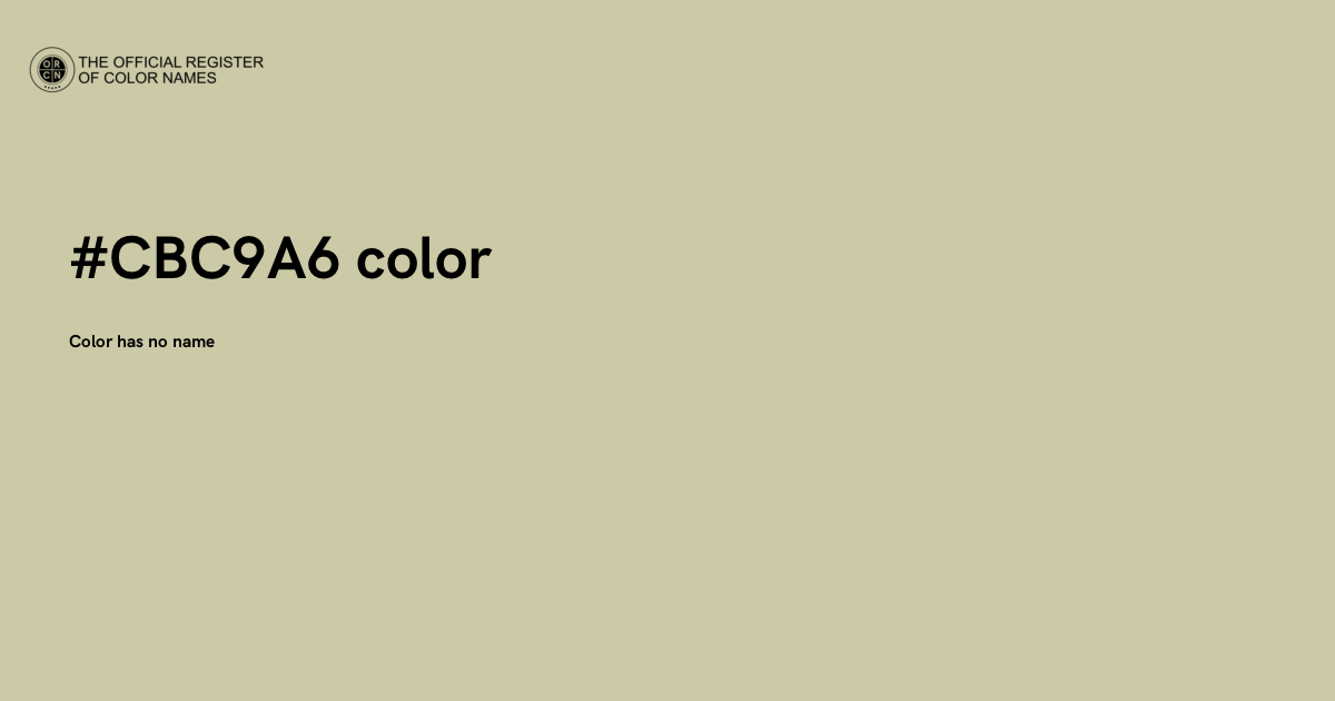 Color #CBC9A6 - The Official Register of Color Names