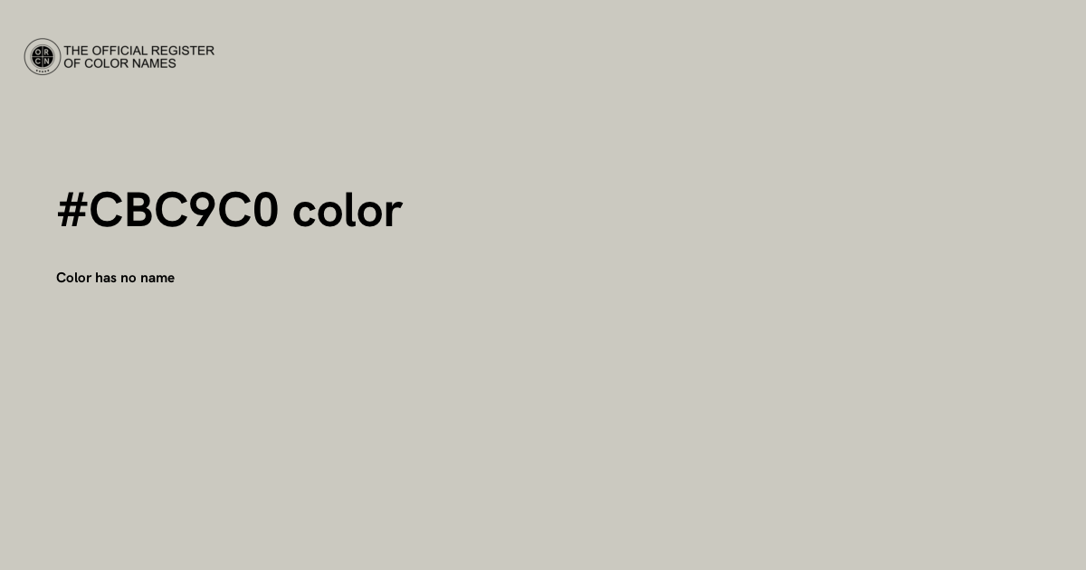 Quill Grey color - #CBC9C0 - The Official Register of Color Names