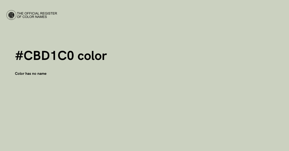 Color #CBD1C0 - The Official Register of Color Names