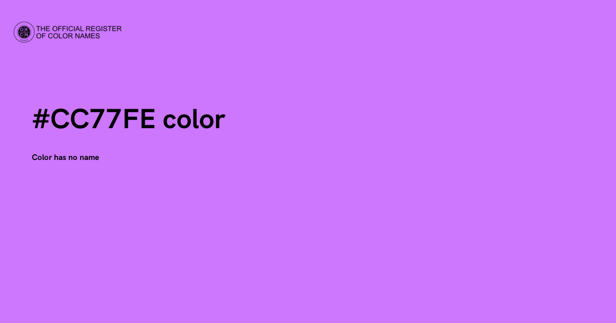Color #CC77FE - The Official Register of Color Names